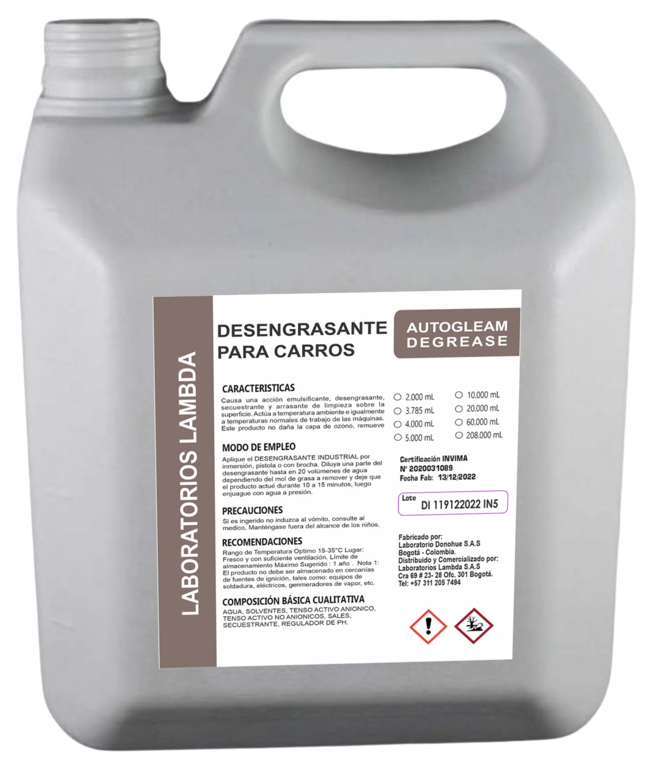 Fabricante Desengrasante Industrial En Bogota # 1 Precio COP